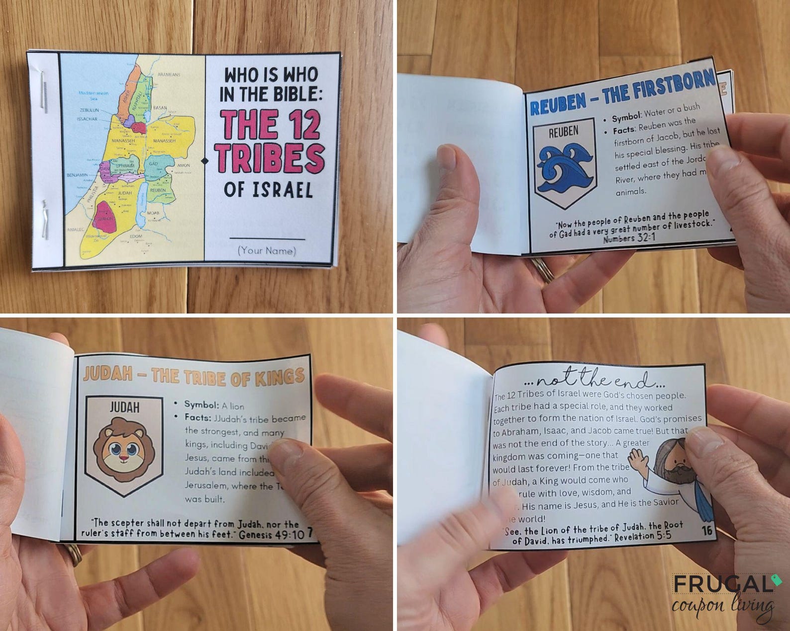 12 Tribes of Israel Bible Craft Story Book, 12 Tribes of Judah Facts ...