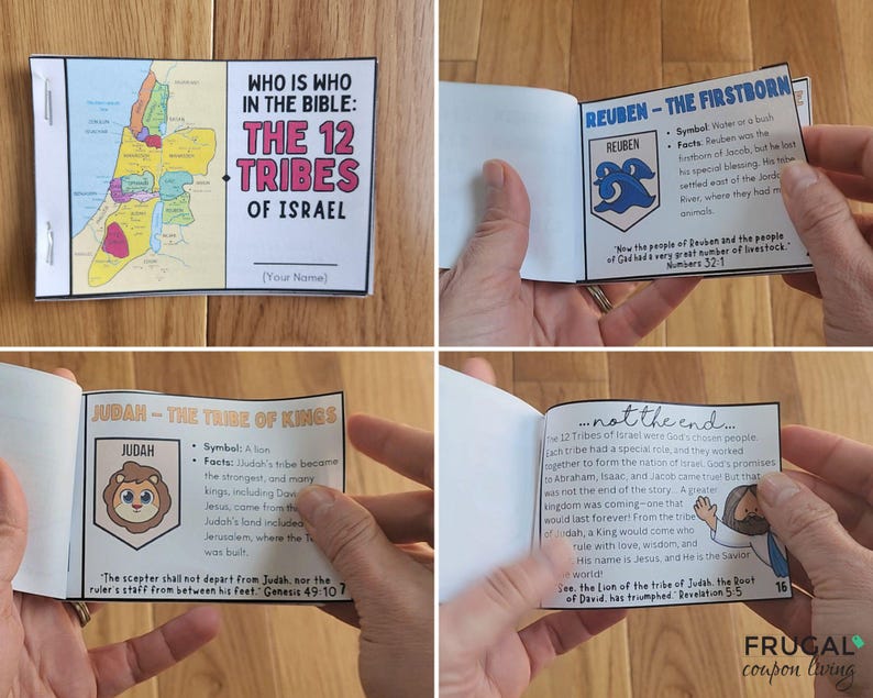 12 Tribes of Israel Bible Craft Story Book, 12 Tribes of Judah Facts ...