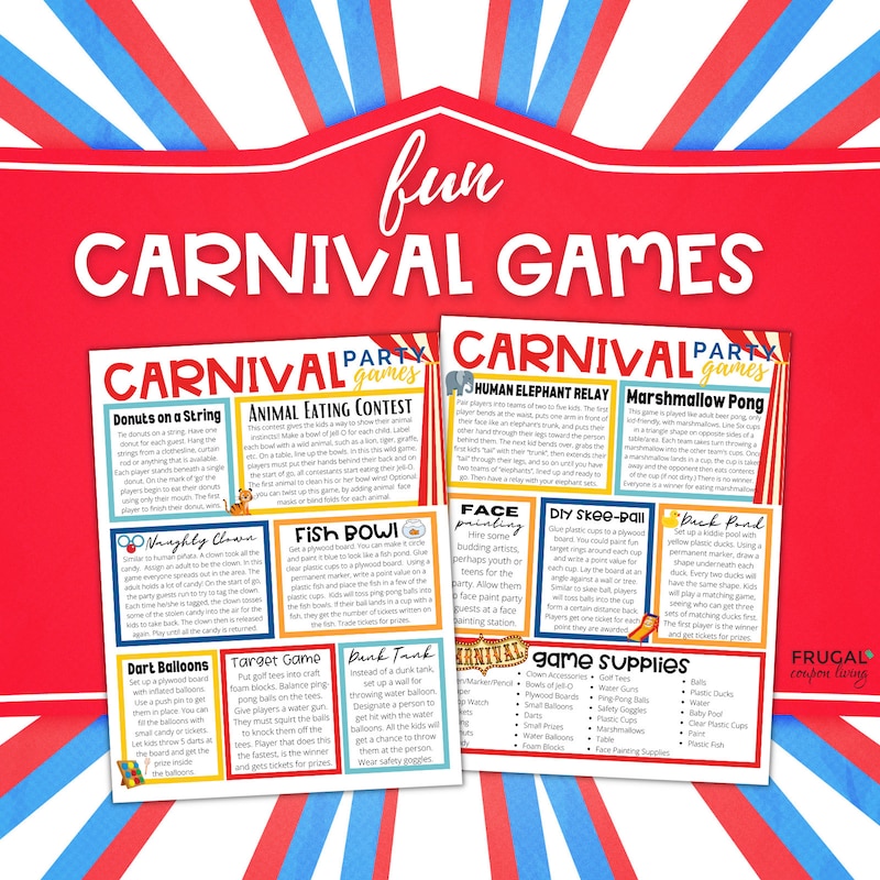 Carnival Games Printable - Etsy