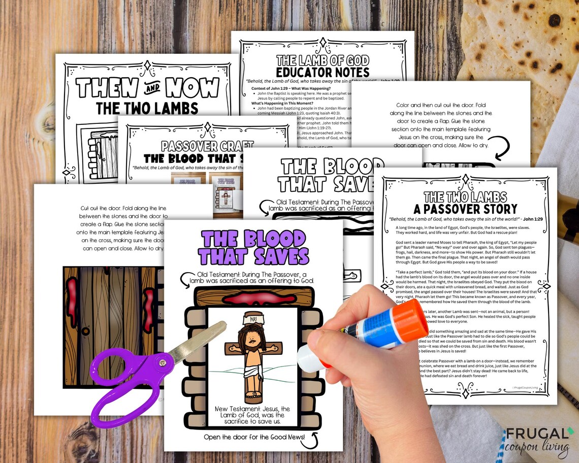 Christian Passover Craft for Kids, Easter Lamb of God and Jewish Pesach ...