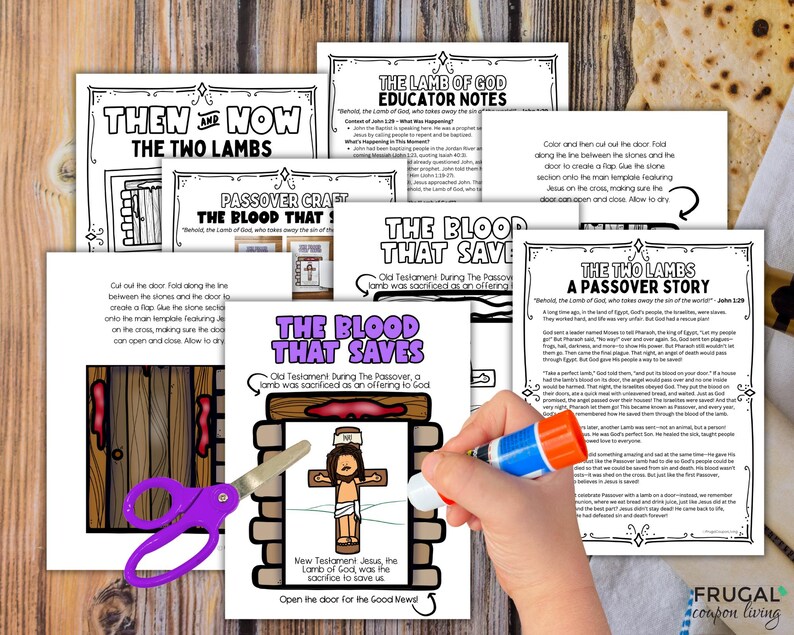 Christian Passover Craft for Kids, Easter Lamb of God and Jewish Pesach ...