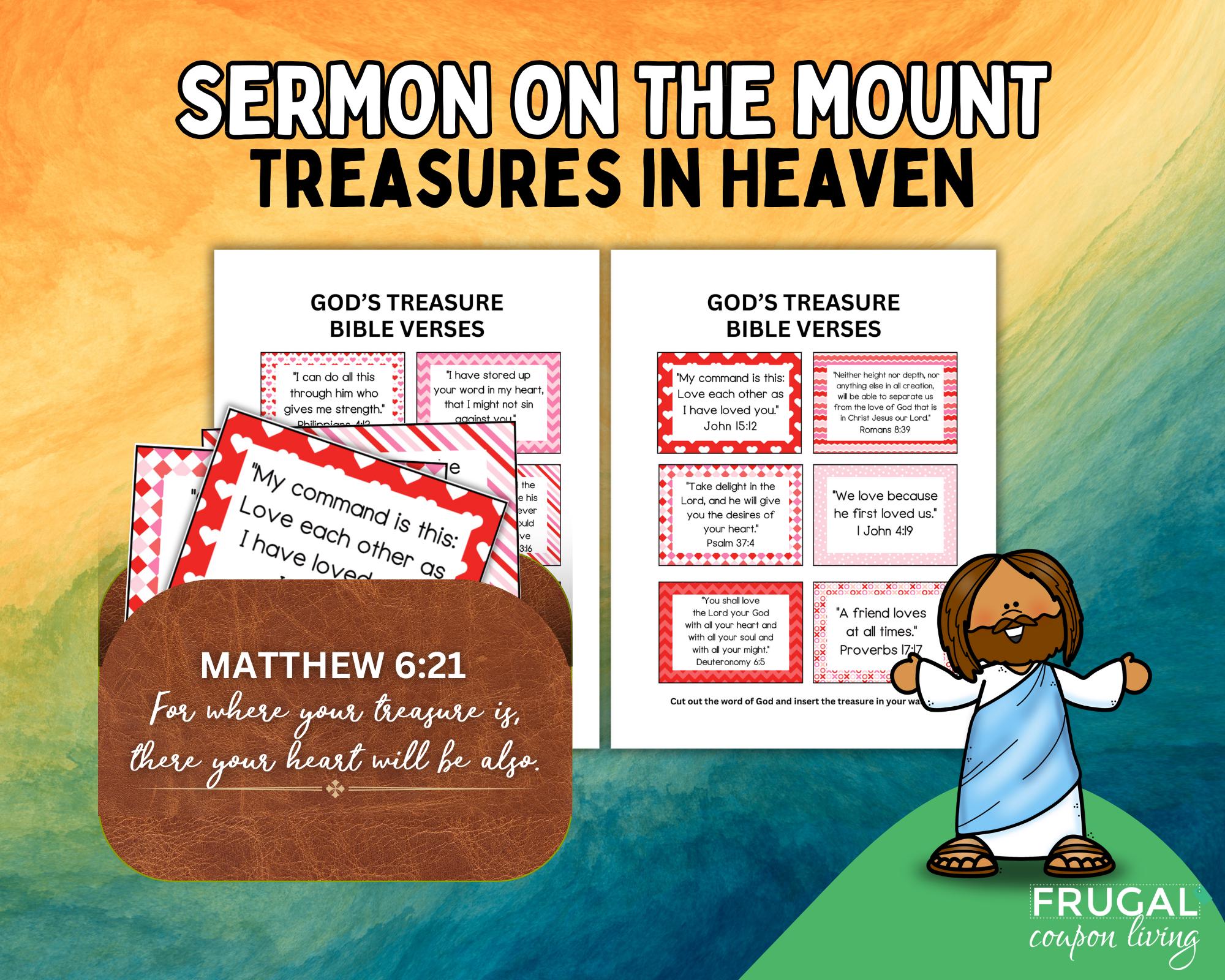 Jesus' Sermon on the Mount Craft Set - 10 Printable Bible Crafts for ...