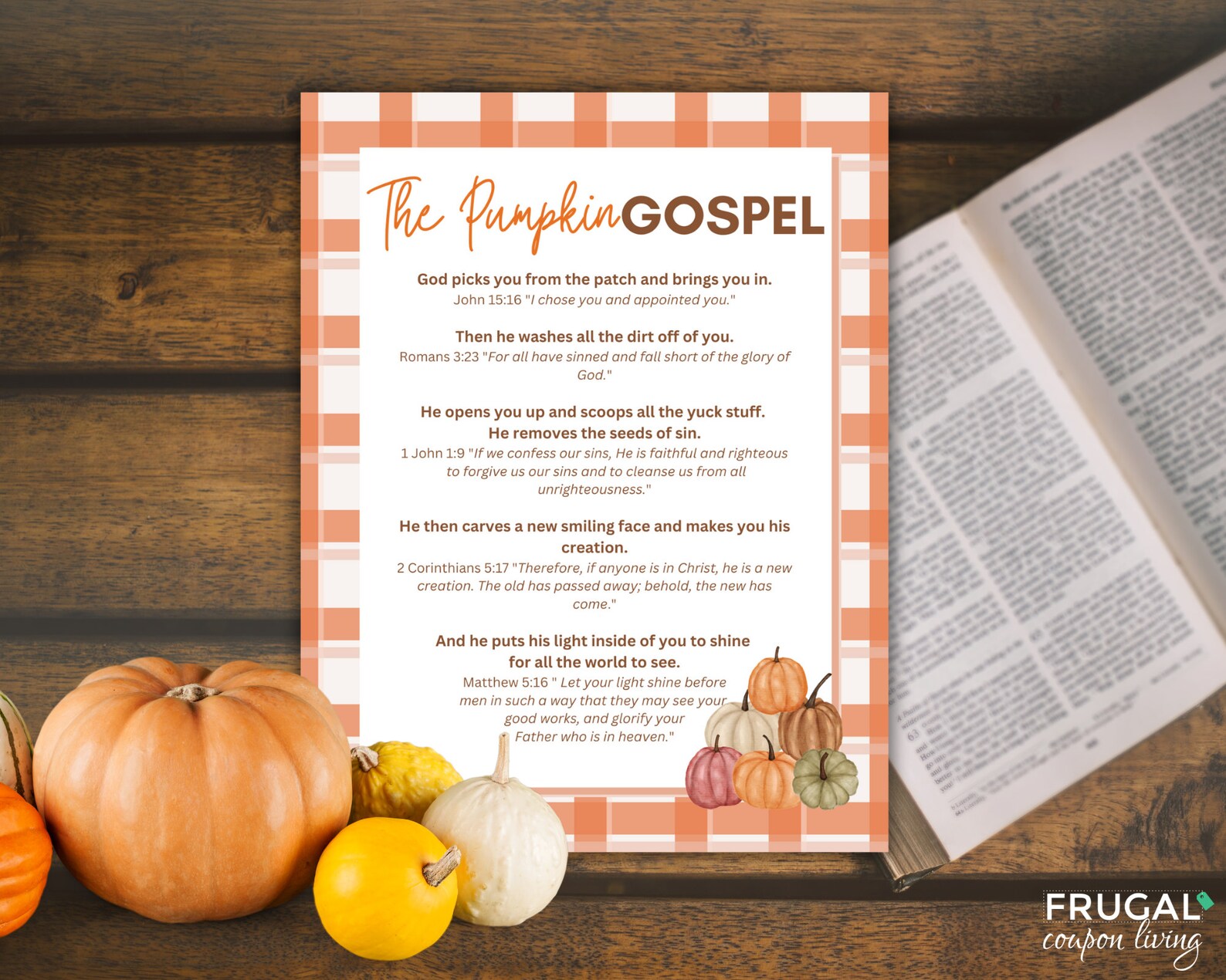 Pumpkin Gospel Printable & Pumpkin Prayer, Kids' Fall Activity for ...