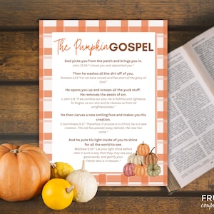 Pumpkin Gospel Printable & Pumpkin Prayer, Kids' Fall Activity for ...