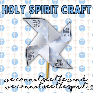 Holy Spirit Craft Pinwheel Template Printable, Jesus Promises the Holy ...