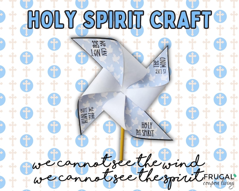 Holy Spirit Craft Pinwheel Template Printable, Jesus Promises the Holy ...