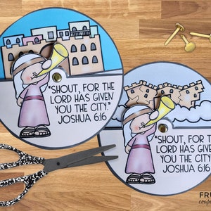 Joshua and the Battle of Jericho Coloring Wheel, Book of Joshua Bible ...