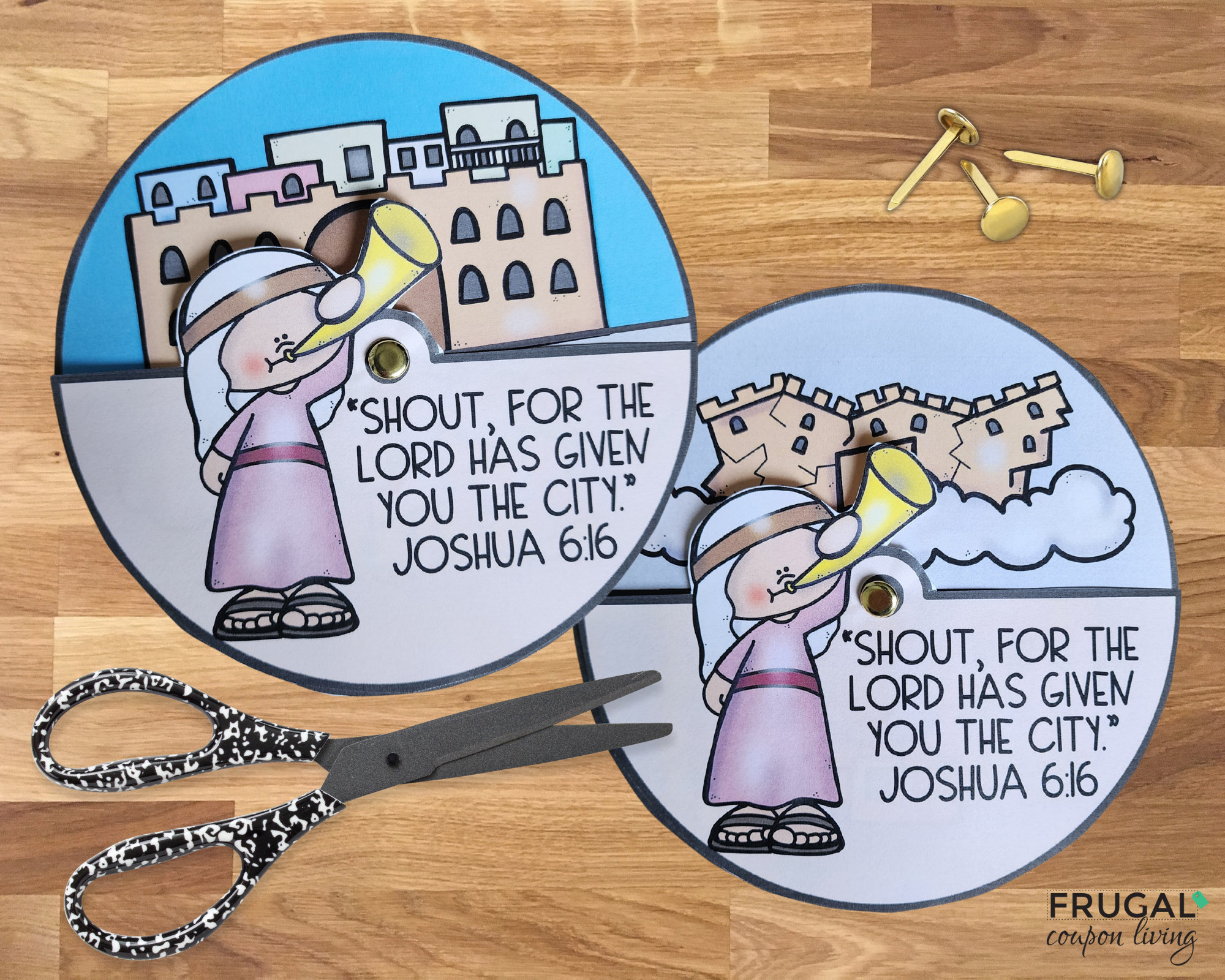Joshua and the Battle of Jericho Coloring Wheel, Book of Joshua Bible ...