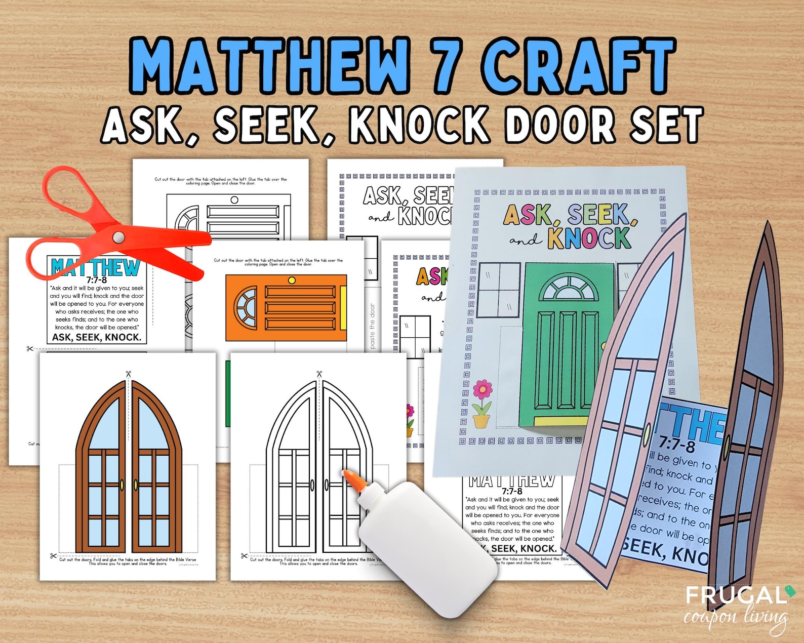 Ask Seek Knock Craft for Kids, Sermon on the Mount Sunday School Set of ...