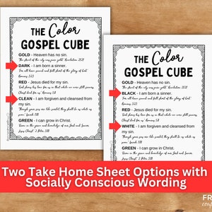 Color Gospel Message Cube for Kids, 3-D Cube Printable Message of ...