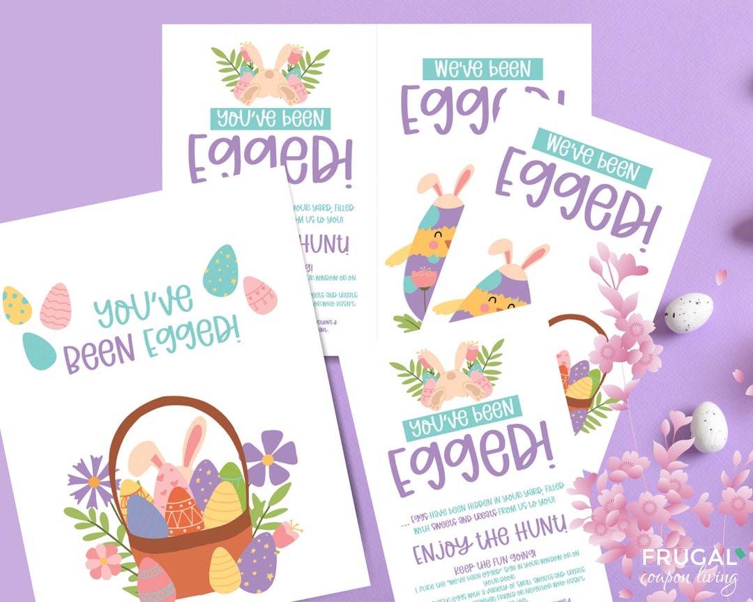 You've Been Egged Sign We've Been Egged Easter Printable Easter Games ...