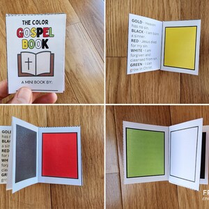 Color Gospel Mini Book for Kids, Printable Gospel Message of Salvation ...