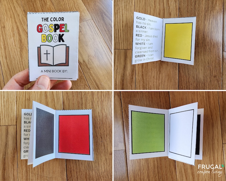 Color Gospel Mini Book for Kids, Printable Gospel Message of Salvation ...