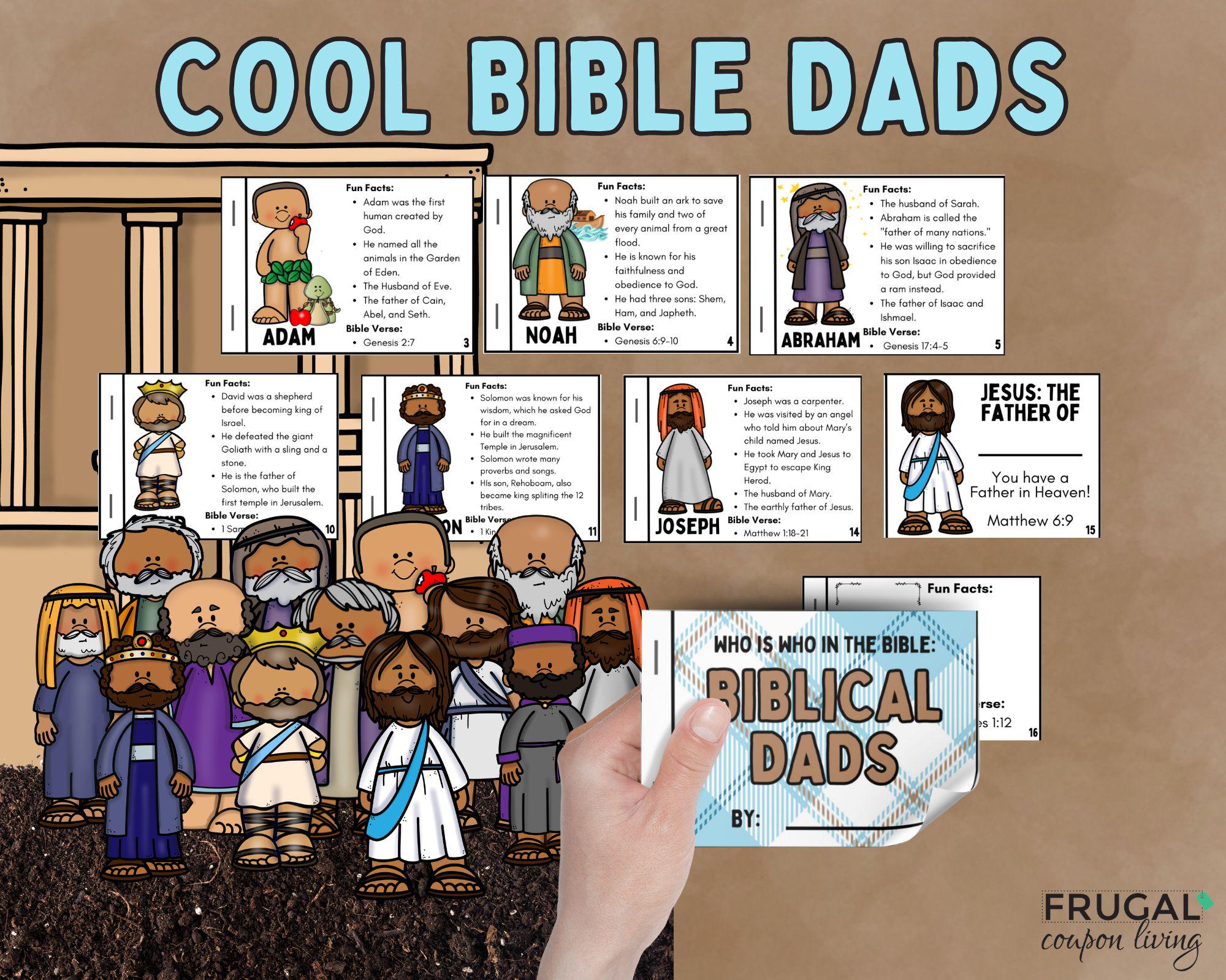 Men of the Bible Printable Mini Book, DIY Dads of the Bible Activity ...
