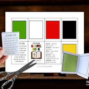 Color Gospel Mini Book for Kids, Printable Gospel Message of Salvation ...