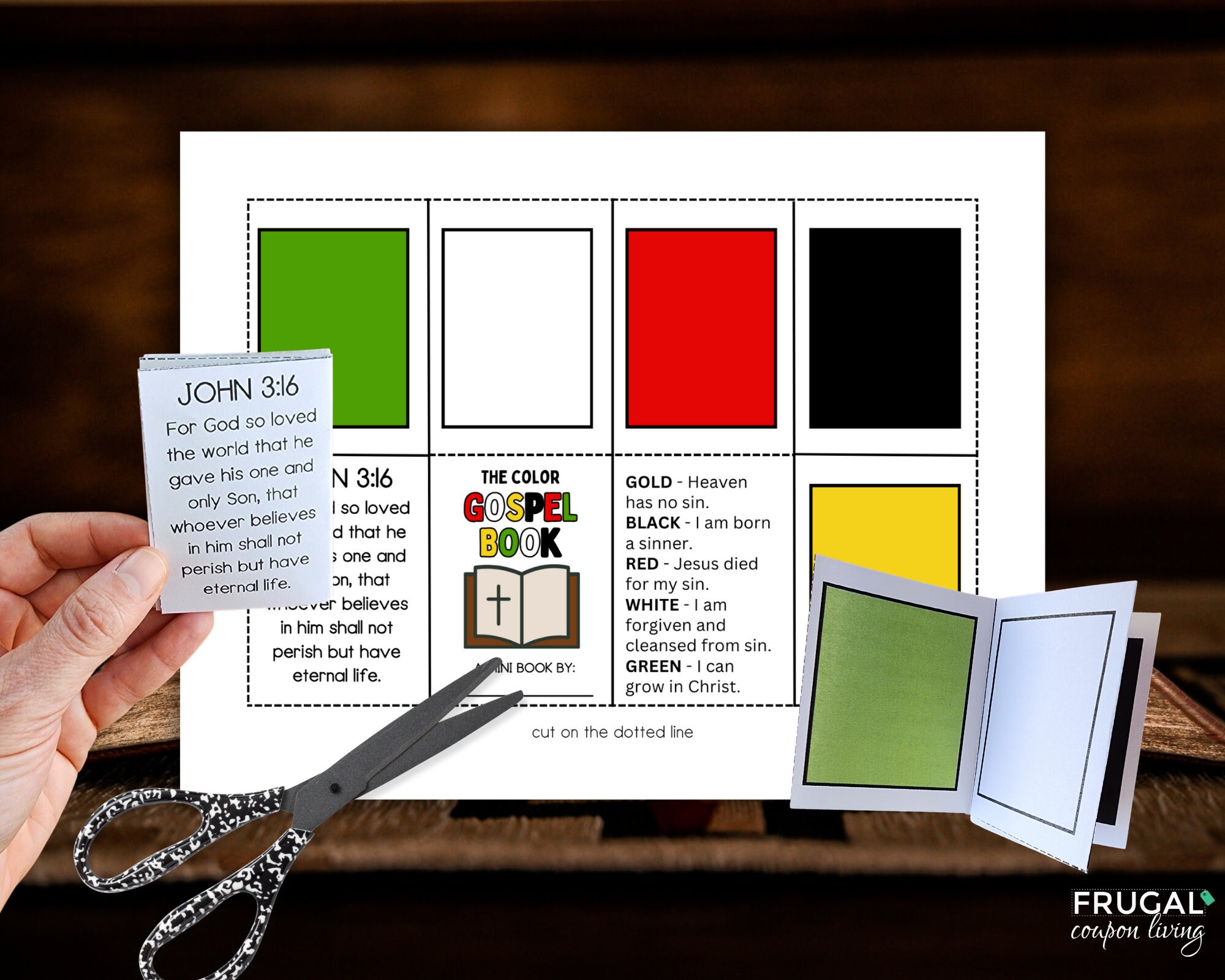 Color Gospel Mini Book for Kids, Printable Gospel Message of Salvation ...