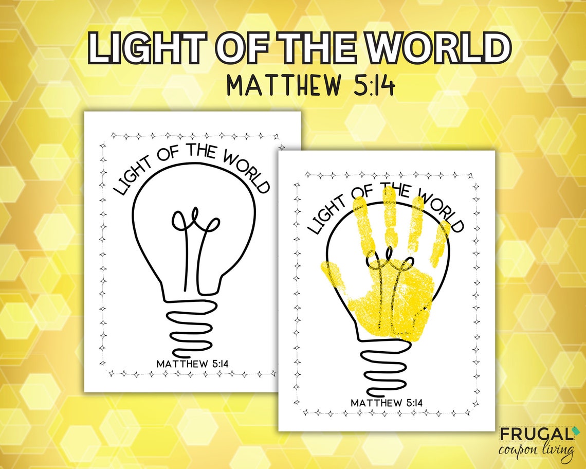 Salt and Light Craft for Kids, Sunday School Handprint Art, Salt of the ...