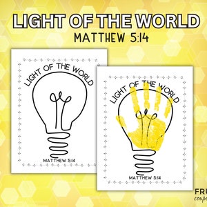 Salt and Light Craft for Kids, Sunday School Handprint Art, Salt of the ...