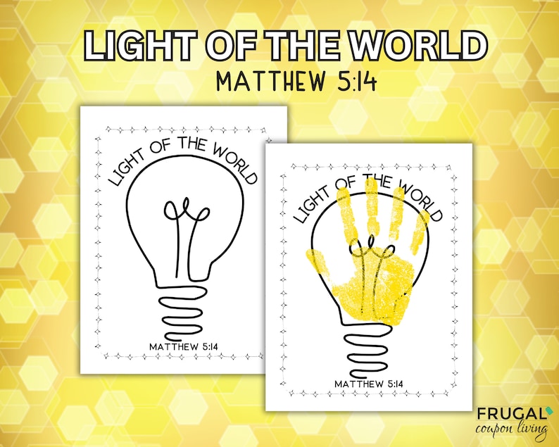 Salt and Light Craft for Kids, Sunday School Handprint Art, Salt of the ...