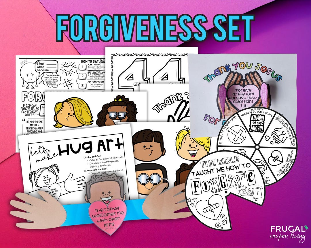 Forgiveness Craft Set for Kids, Bible-themed Activities, Forgiveness ...