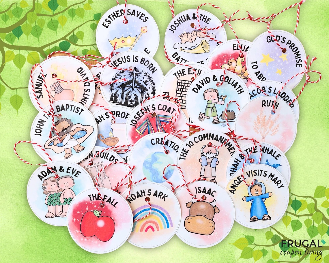 Jesse Tree Ornaments Printable Set, the Jesse Tree Advent Activity for ...