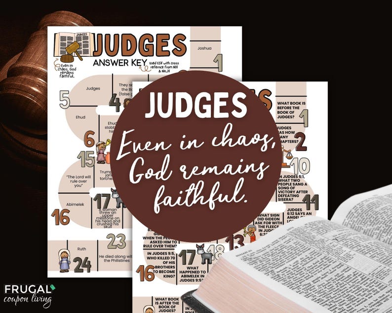 Judges Bible Scavenger Hunt, Book of Judges Bible Study Activity, Old ...