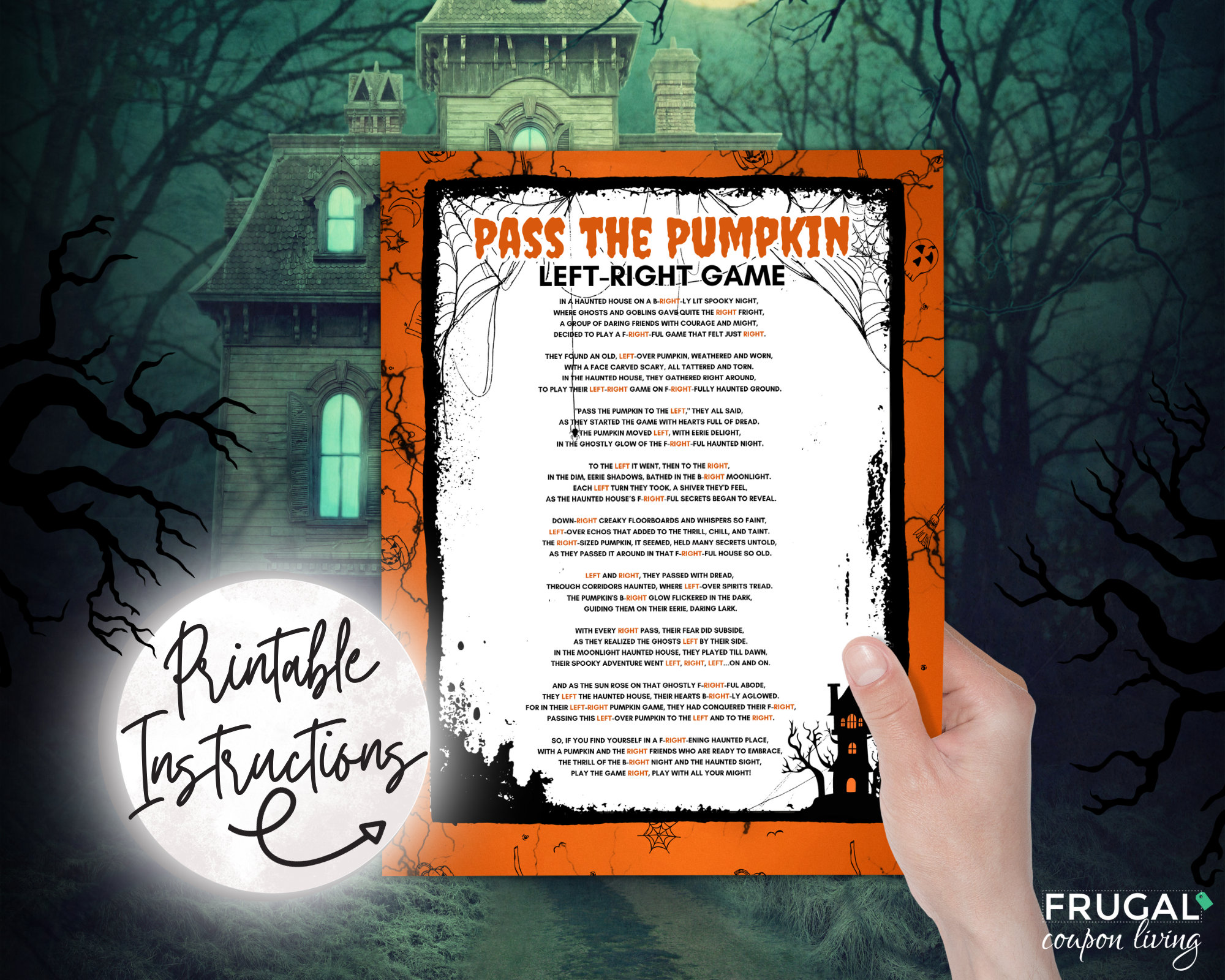 Pass the Pumpkin Game for Halloween Party | Left Right Pass the Parcel ...