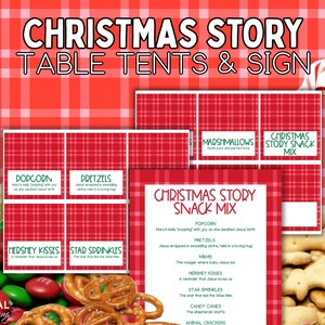 Christmas Story Snack Mix Printable, Nativity Story Snack Mix Gift Tags ...