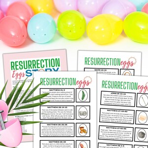 Resurrection Eggs Bible Verses Printable 12 Days of Easter Countdown ...