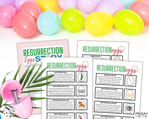 Resurrection Eggs Bible Verses Printable | 12 Days of Easter Countdown ...