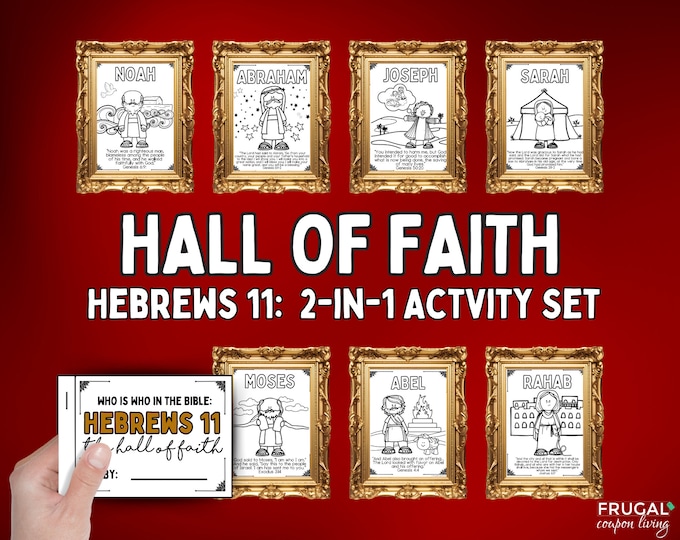 Hebrews 11 Heroes of Faith List Bible Crafts for Kids, Printable Hall ...