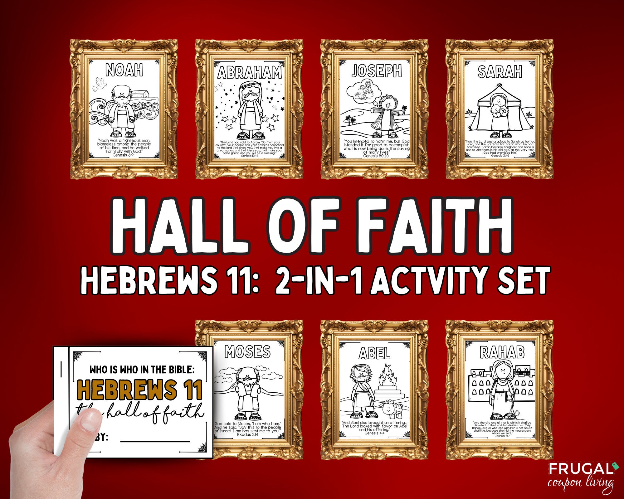 Hebrews 11 Heroes of Faith List Bible Crafts, Kids Printable Hall of ...