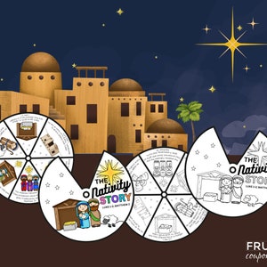 Nativity Craft Christmas Sunday School Lesson | Kids' Nativity Coloring ...