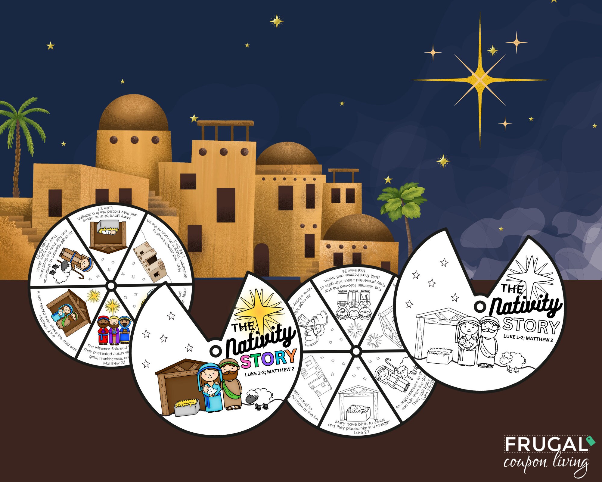 Nativity Craft Christmas Sunday School Lesson | Kids' Nativity Coloring ...