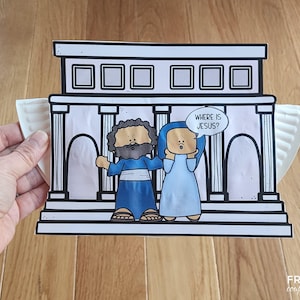 The Boy Jesus in the Temple Craft for Kids, Young Jesus at the Temple ...