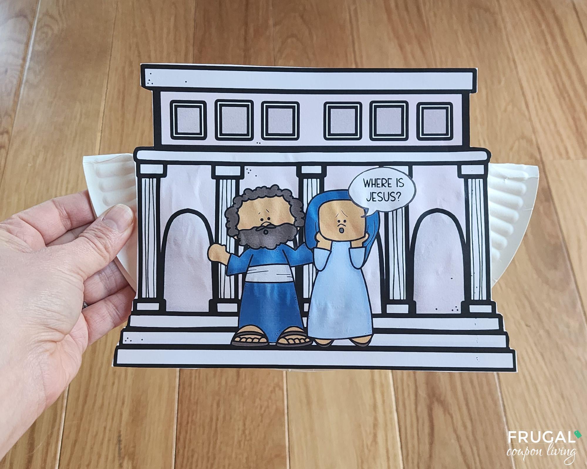 The Boy Jesus in the Temple Craft for Kids, Young Jesus at the Temple ...