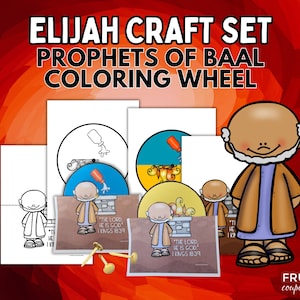 Elijah Crafts Bundle for Kids, 1 Kings Elijah & the Prophets of Baal ...