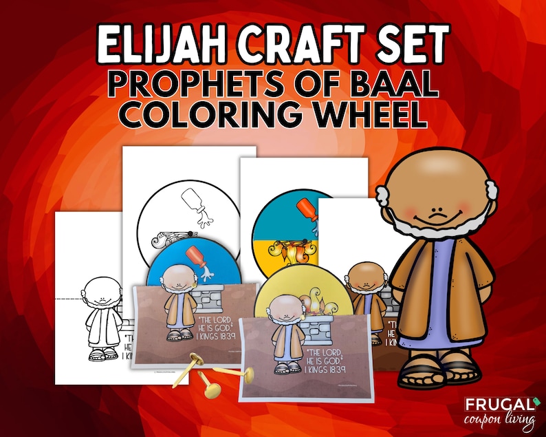 Elijah Crafts Bundle for Kids, 1 Kings Elijah & the Prophets of Baal ...