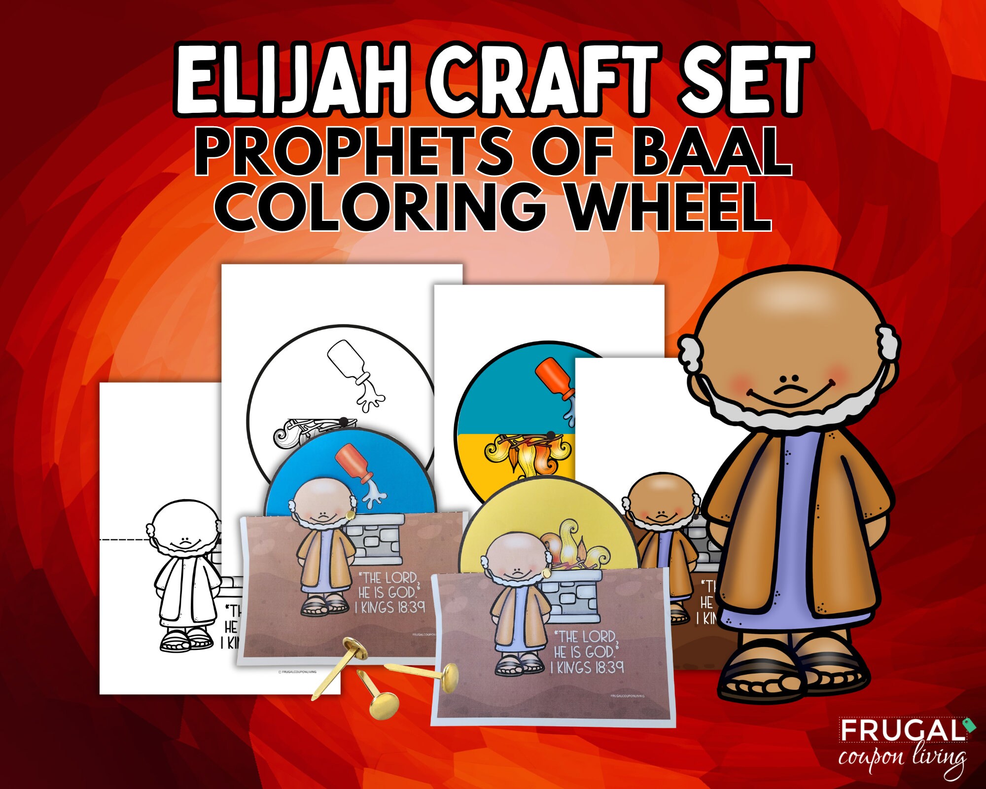 Elijah Crafts Bundle for Kids, 1 Kings Elijah & the Prophets of Baal ...