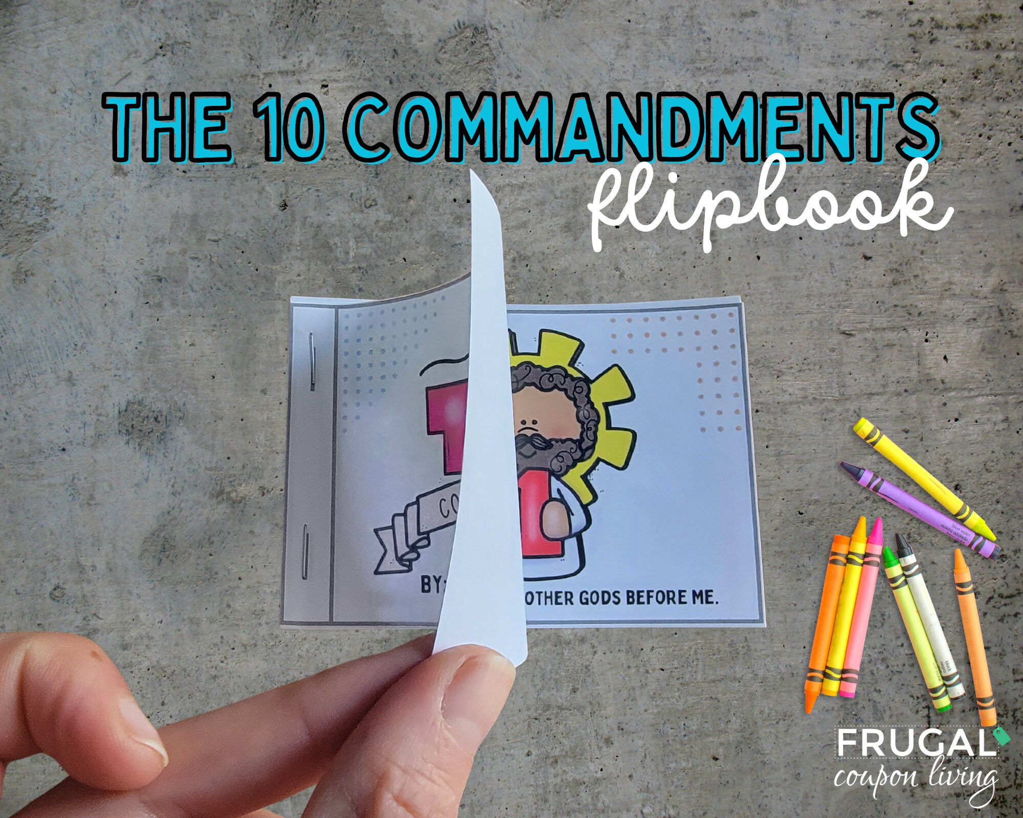 Ten Commandments Mini Book Flipbook Printable, Old Testament Bible ...