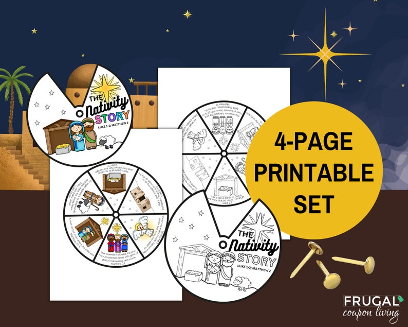 Nativity Craft Christmas Sunday School Lesson | Kids' Nativity Coloring ...
