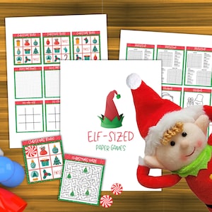 Elf Miniature Board Games, Christmas Elf Games Printable Set, Fun Elf ...
