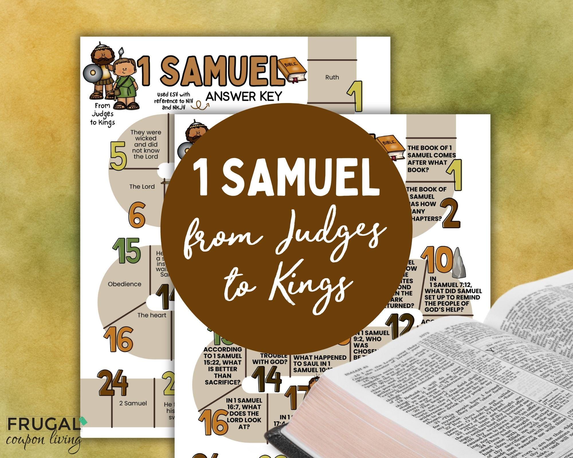 1 Samuel Bible Scavenger Hunt, Book of 1 Samuel the Prophet Bible Study ...