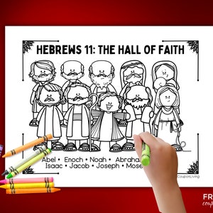 Hebrews 11 Heroes of Faith List Bible Crafts for Kids, Printable Hall ...