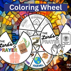 The Lord's Prayer Craft Printable Set for Kids, How to Pray Bible ...