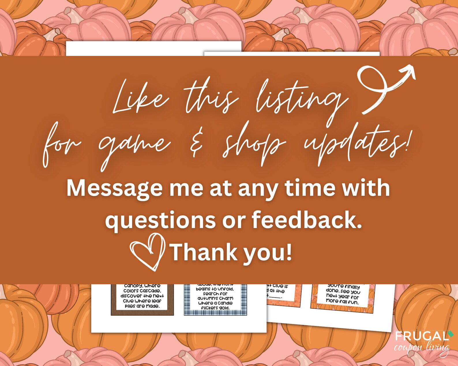 Fall Scavenger Hunt Clues Fun Fall Activities Printable Games PDF 20 ...