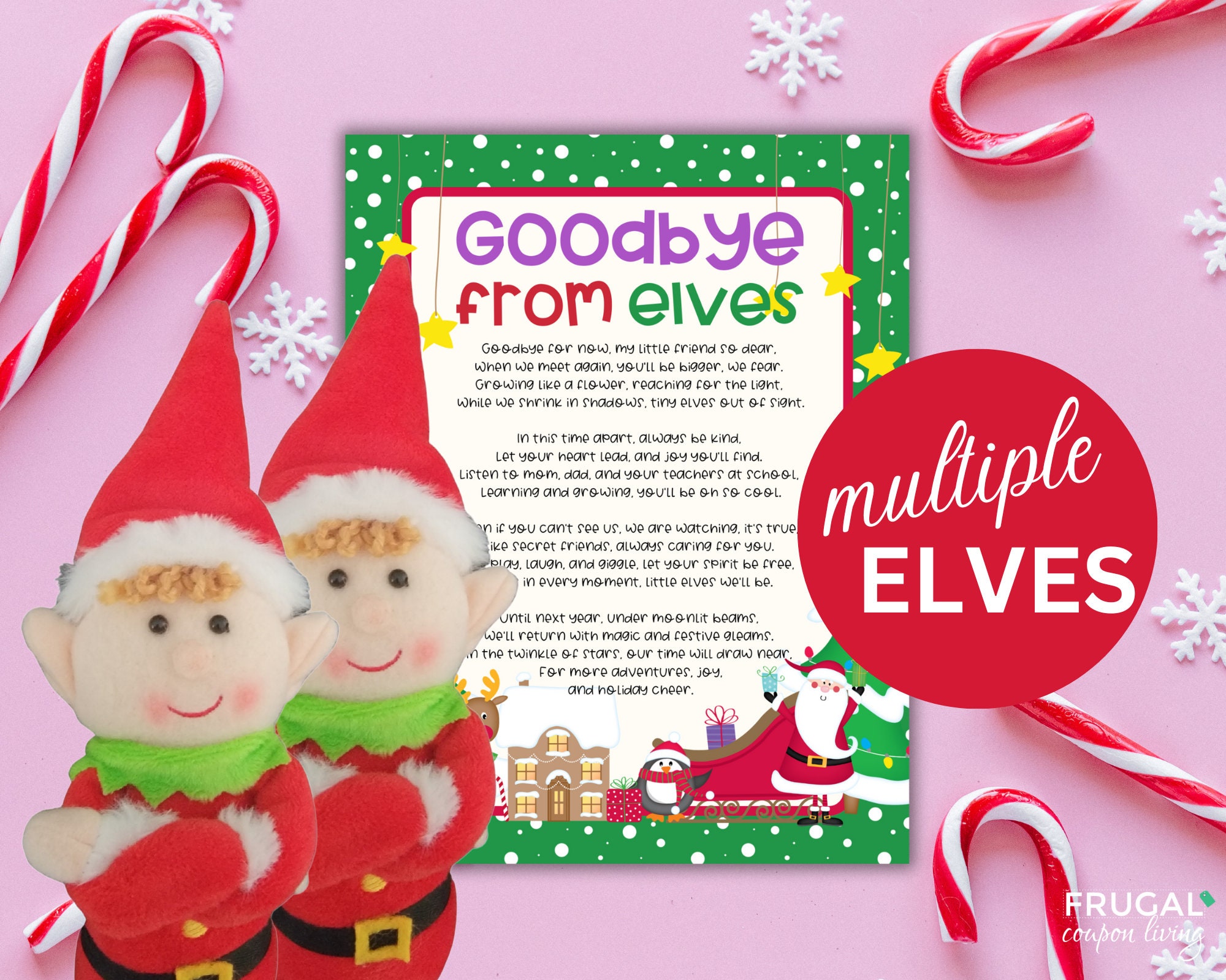 Elf Goodbye Letter Printable | Elf Goodbye Note for the Last Night ...