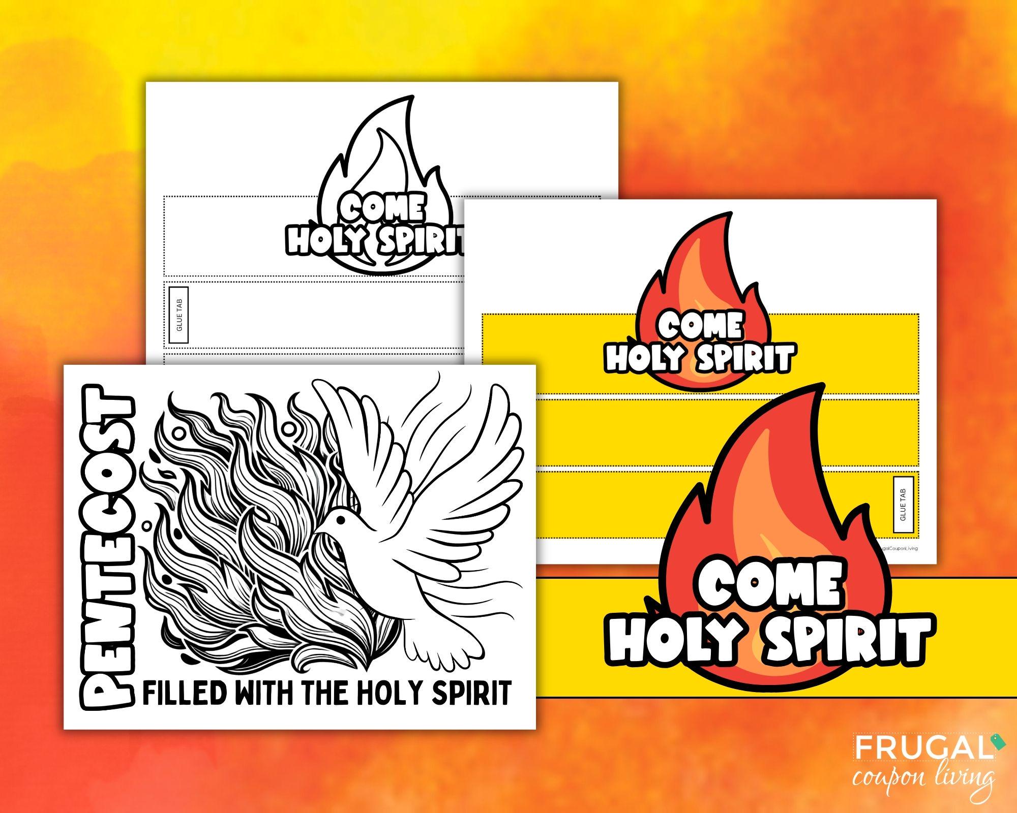 Pentecost Paper Crown Craft & Coloring Page for Kids, Pentecost Hat for ...