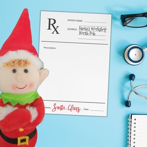 4 Elf Prescriptions RX From Santa | Official Elf Doctor Note | Sick Elf ...