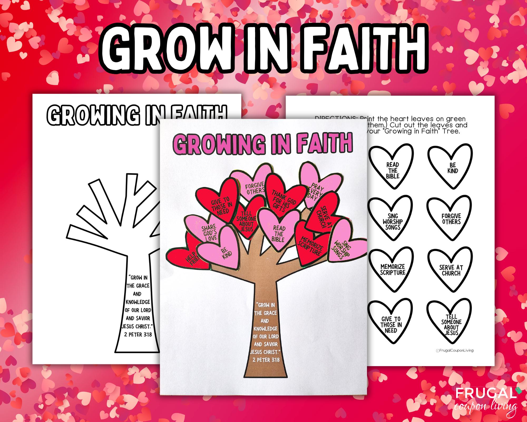 How to Grow in Faith Craft for Kids, Sunday School Seed of Faith Craft ...